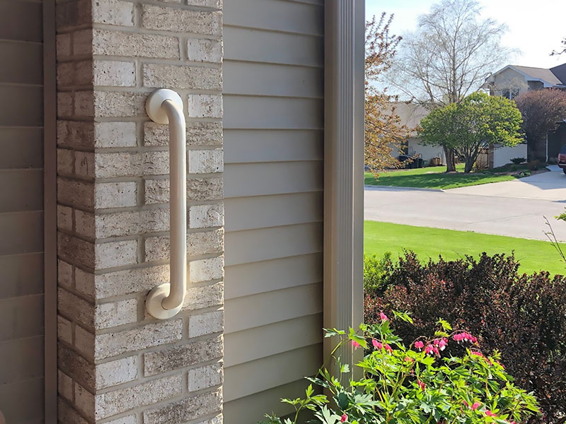 Install grab bars OUTSIDE the home